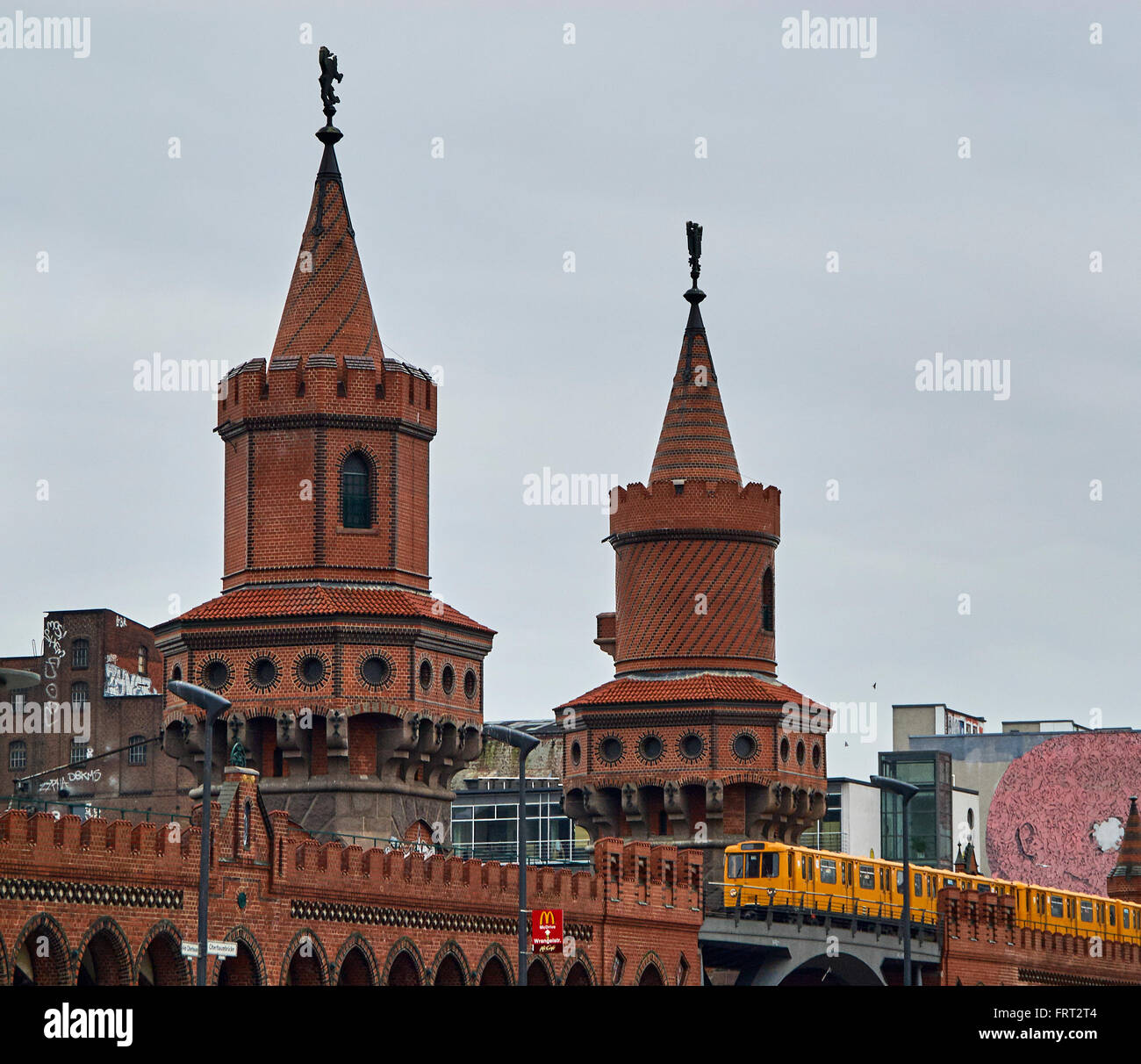 The Oberbaum Bridge is a double-deck bridge crossing Berlin's River ...