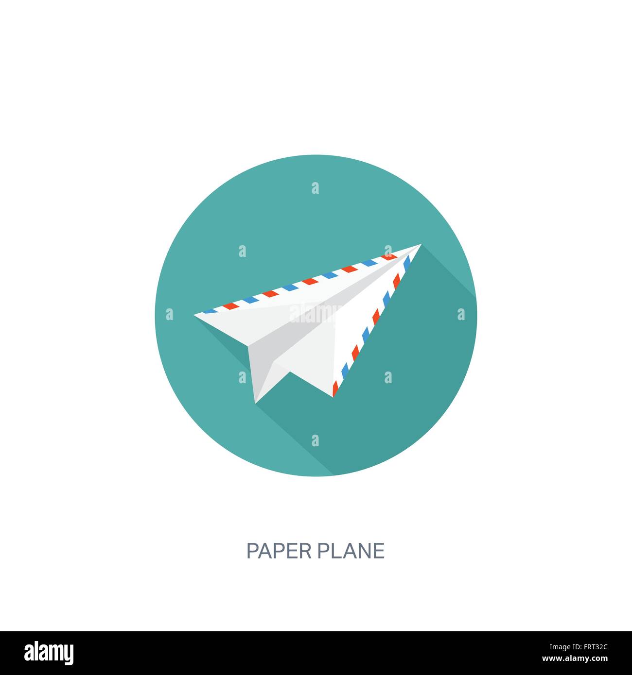 Vector illustration. Flat paper plane. Launch. Project startup Stock ...