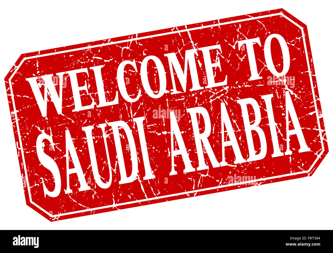 welcome to Saudi Arabia red square grunge stamp Stock Photo - Alamy