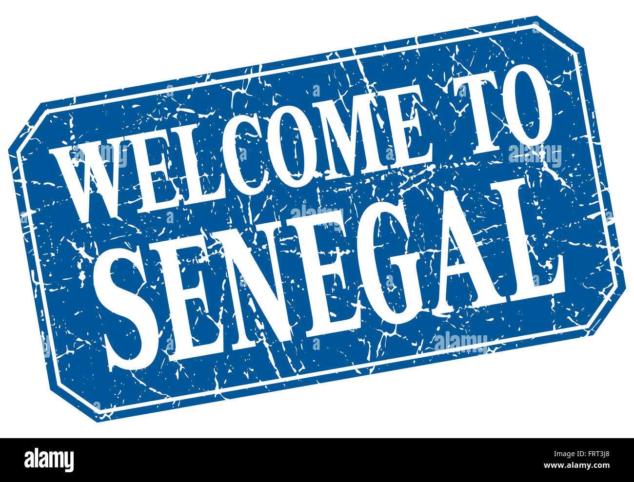 welcome to Senegal blue square grunge stamp Stock Photo - Alamy