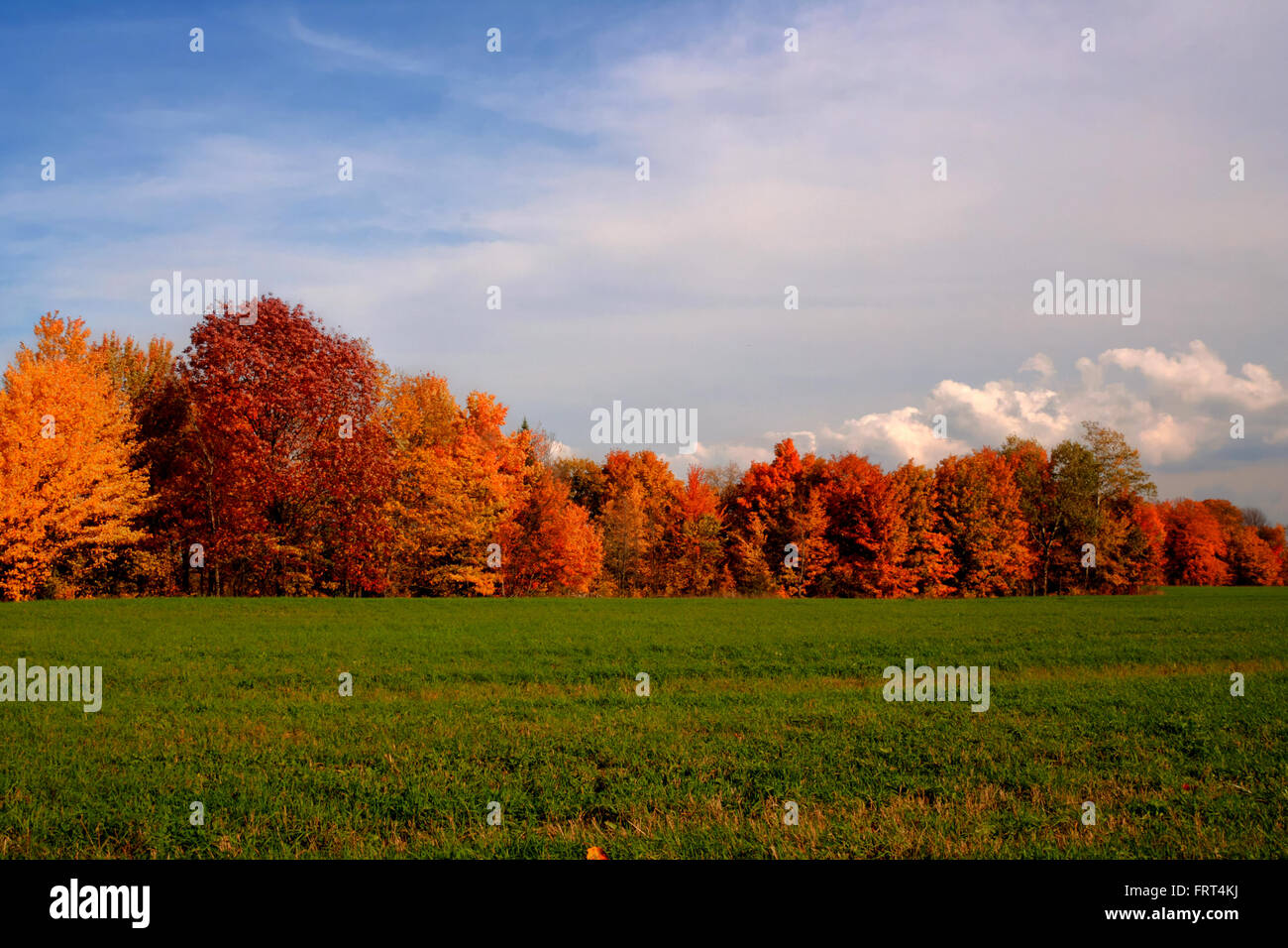 The weather system moving in on this beautiful autumn landscape Stock ...
