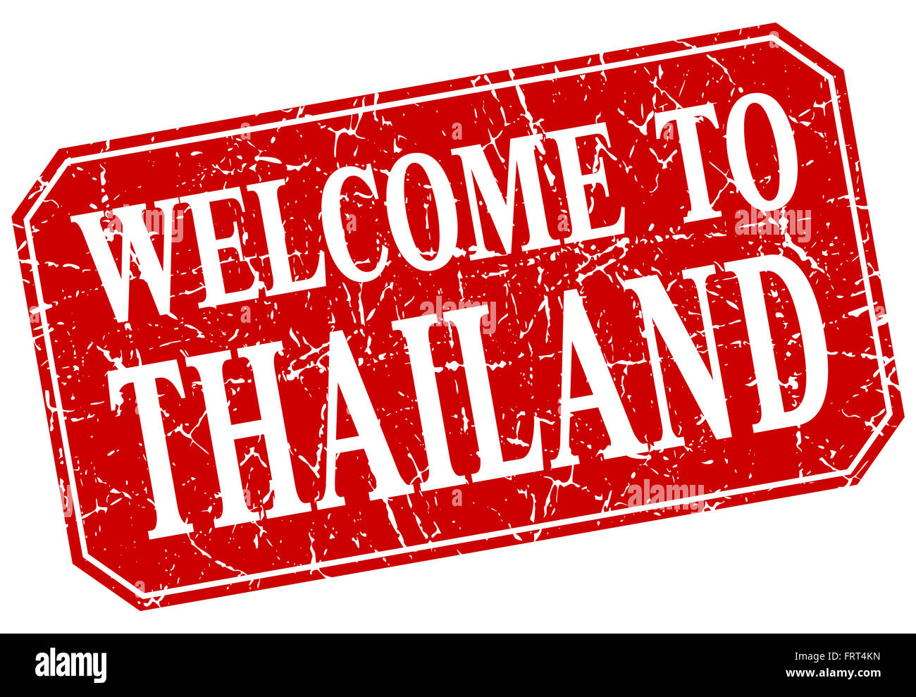 welcome to Thailand red square grunge stamp Stock Photo - Alamy