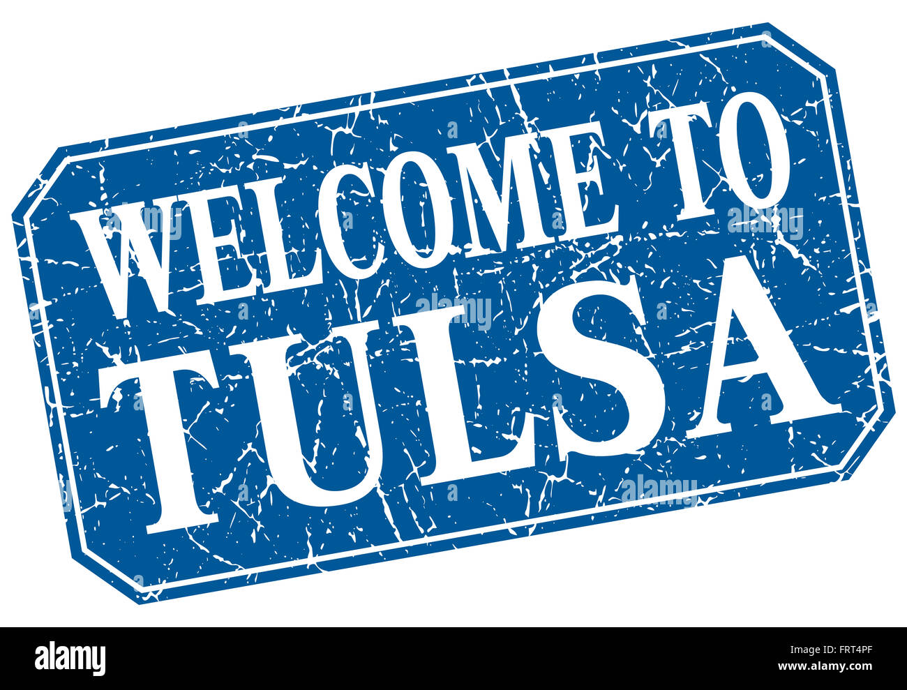welcome to Tulsa blue square grunge stamp Stock Photo - Alamy