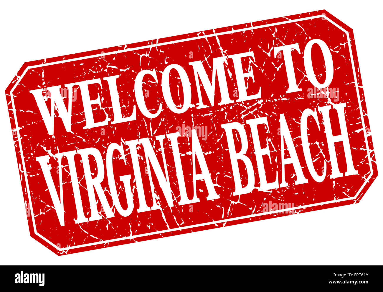 welcome to Virginia Beach red square grunge stamp Stock Photo - Alamy