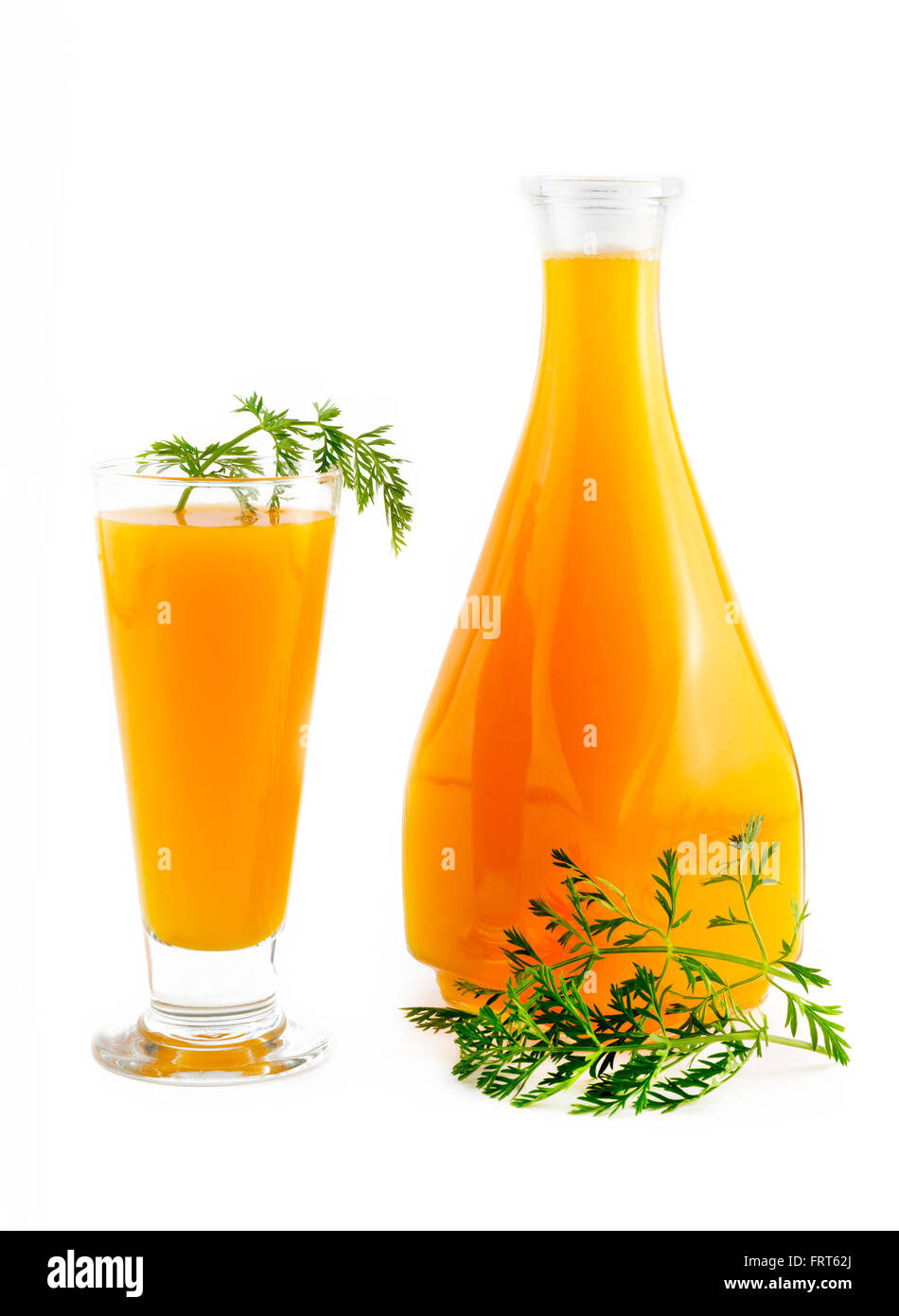 Cold fresh carrot juice Stock Photo - Alamy