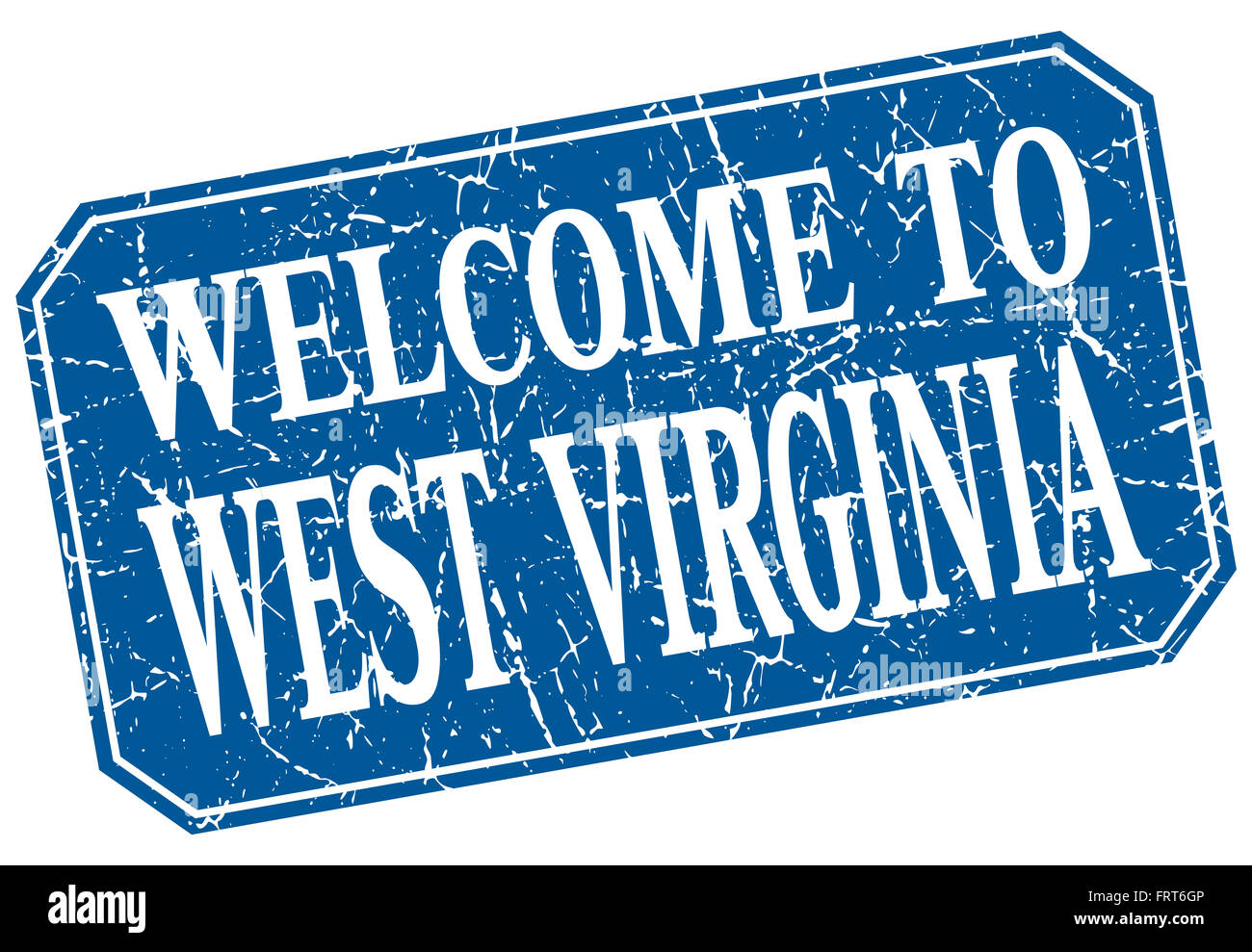 welcome to West Virginia blue square grunge stamp Stock Photo - Alamy