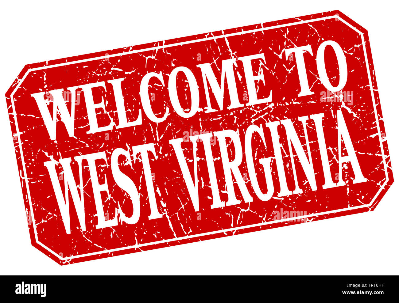 welcome to West Virginia red square grunge stamp Stock Photo - Alamy