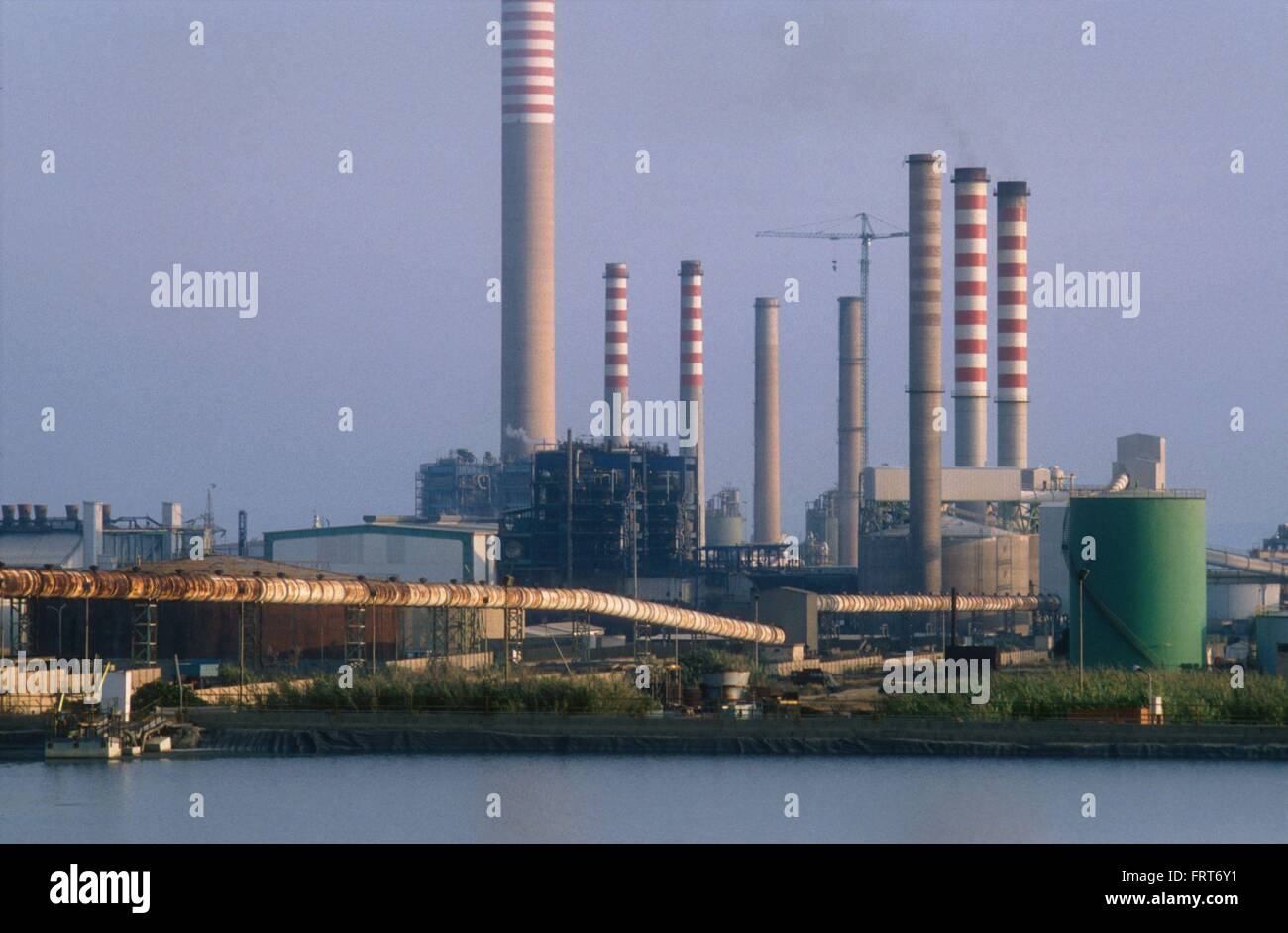 The ALCOA Aluminum plant in Portovesme (Sardinia island, Italy Stock ...