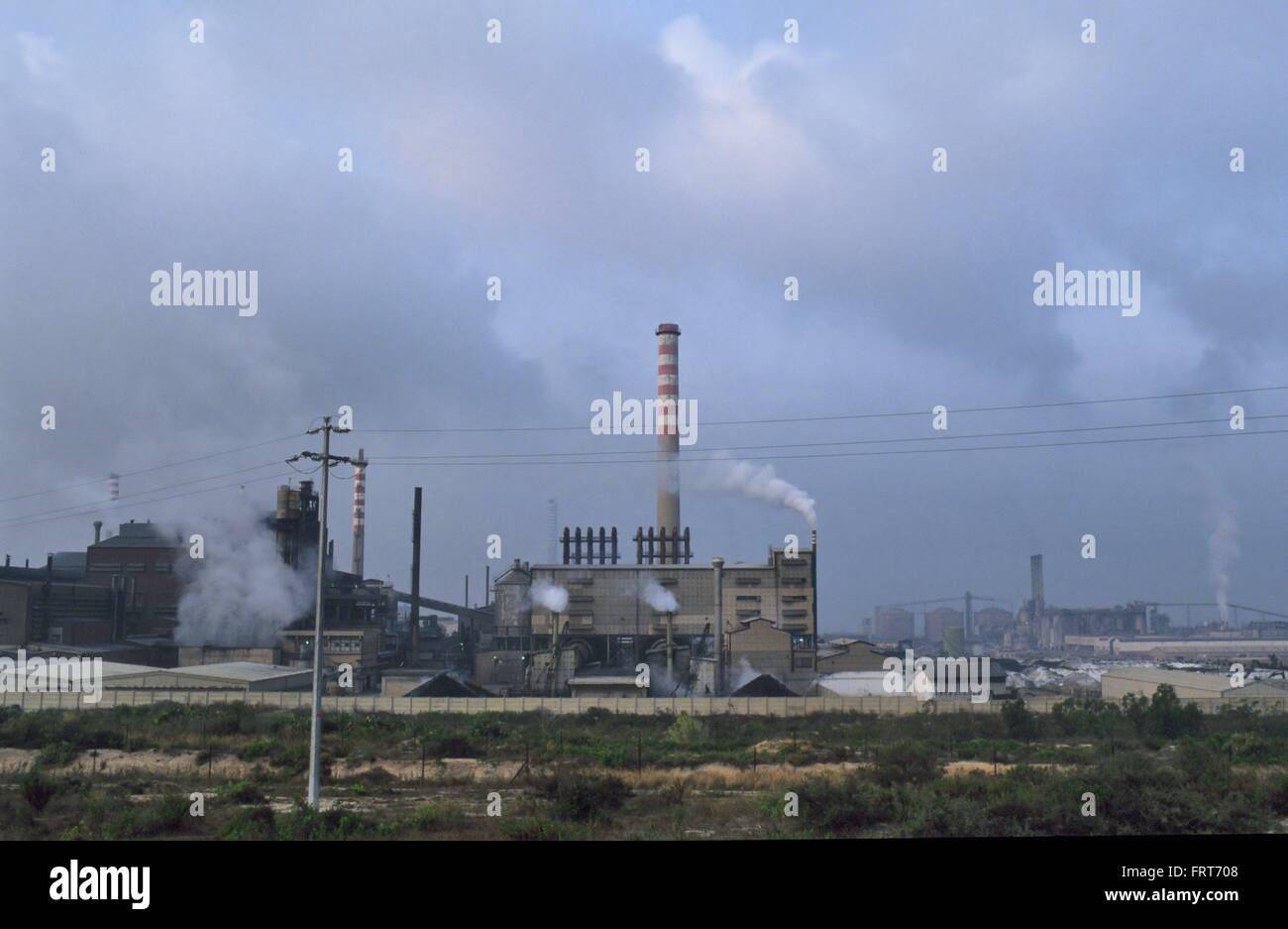 The ALCOA Aluminum plant in Portovesme (Sardinia island, Italy Stock ...