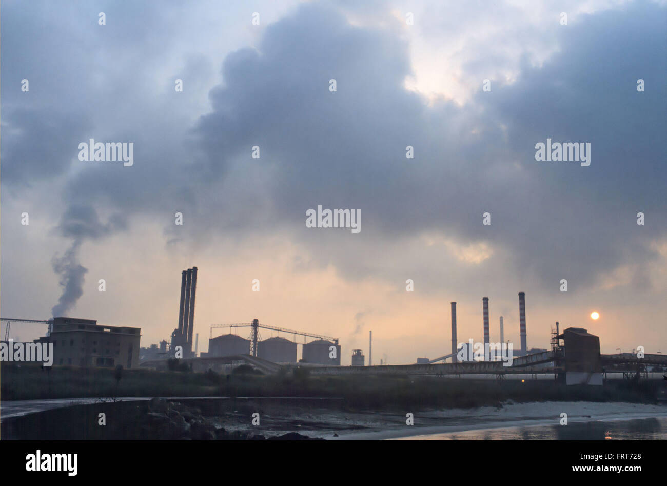The ALCOA Aluminum plant in Portovesme (Sardinia island, Italy Stock ...