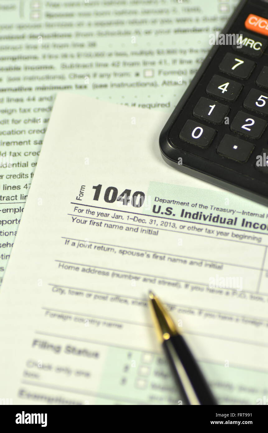 closeup of us tax forms Stock Photo - Alamy
