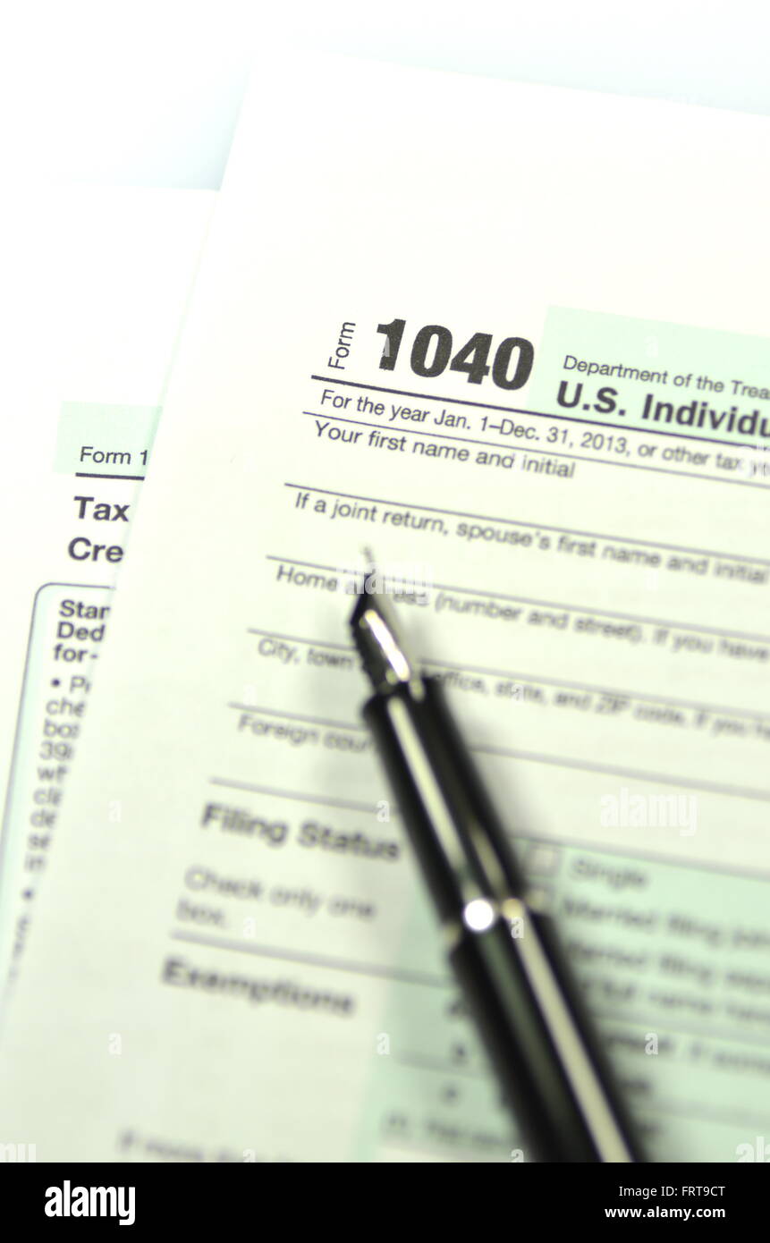 closeup of us tax forms Stock Photo - Alamy