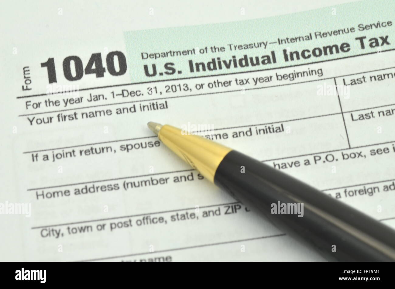 closeup of us tax forms Stock Photo - Alamy