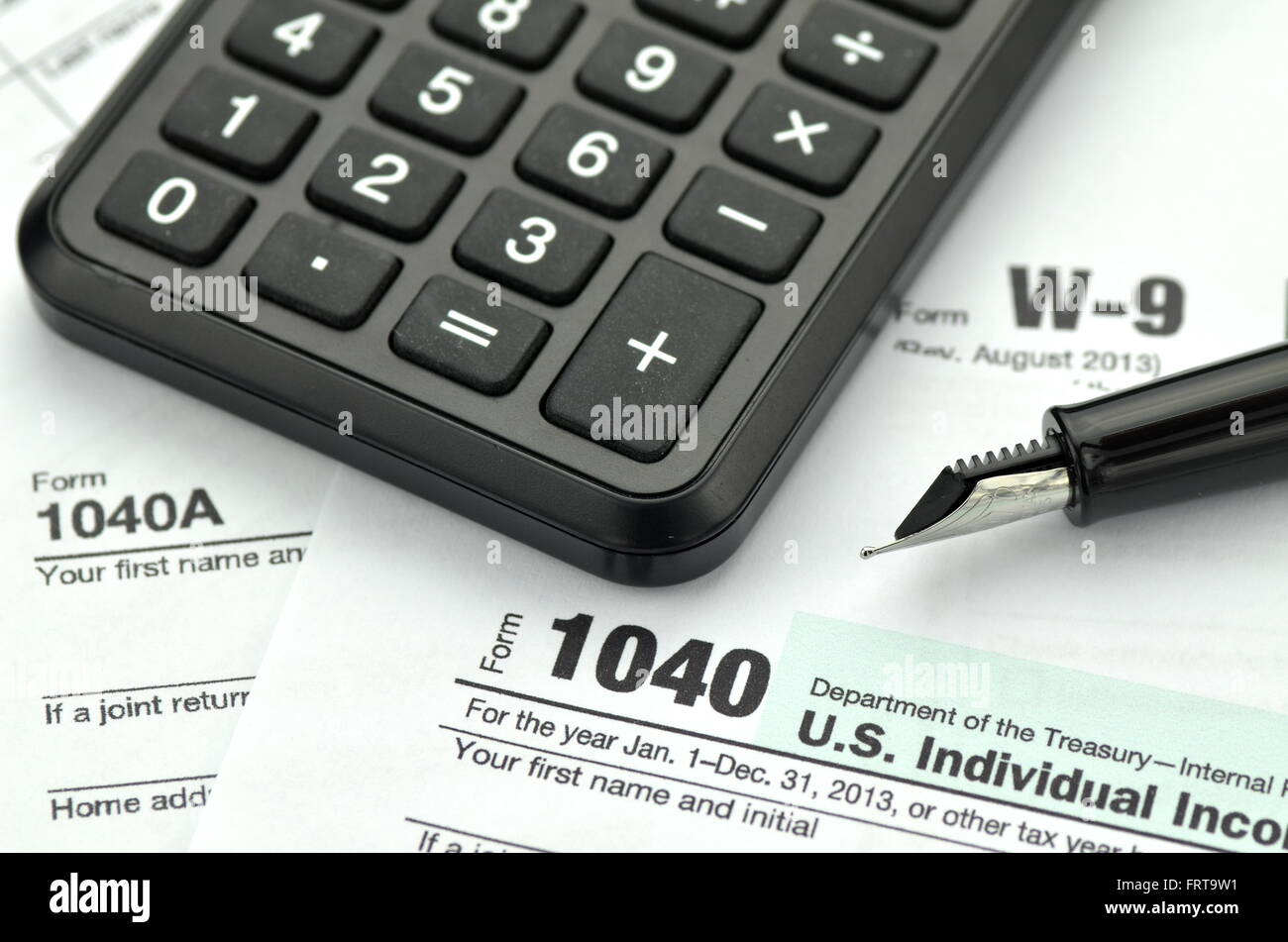 closeup of us tax forms Stock Photo - Alamy