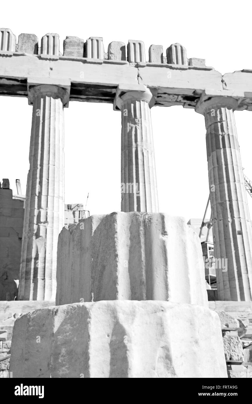 in greece the old architecture and historical place parthenon athens ...