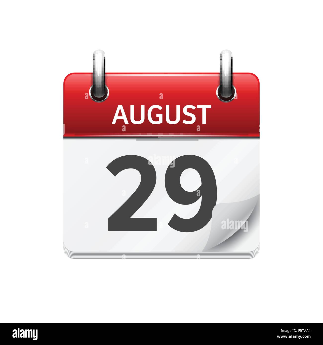 August 29 calendar icon hi-res stock photography and images - Alamy