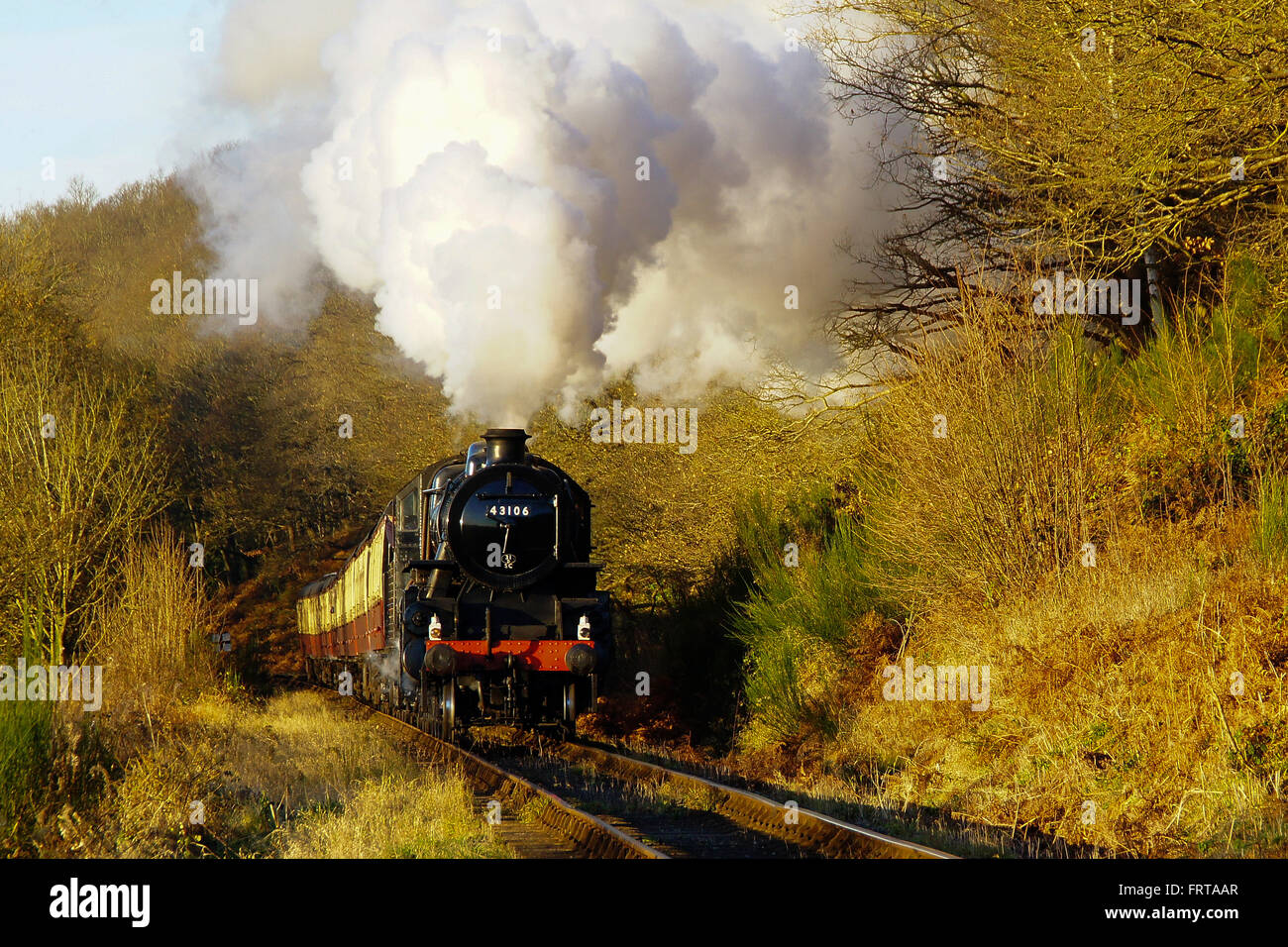 LMS Ivatt Class 4, 'Flying Pig' heading south on the Severn Valley ...