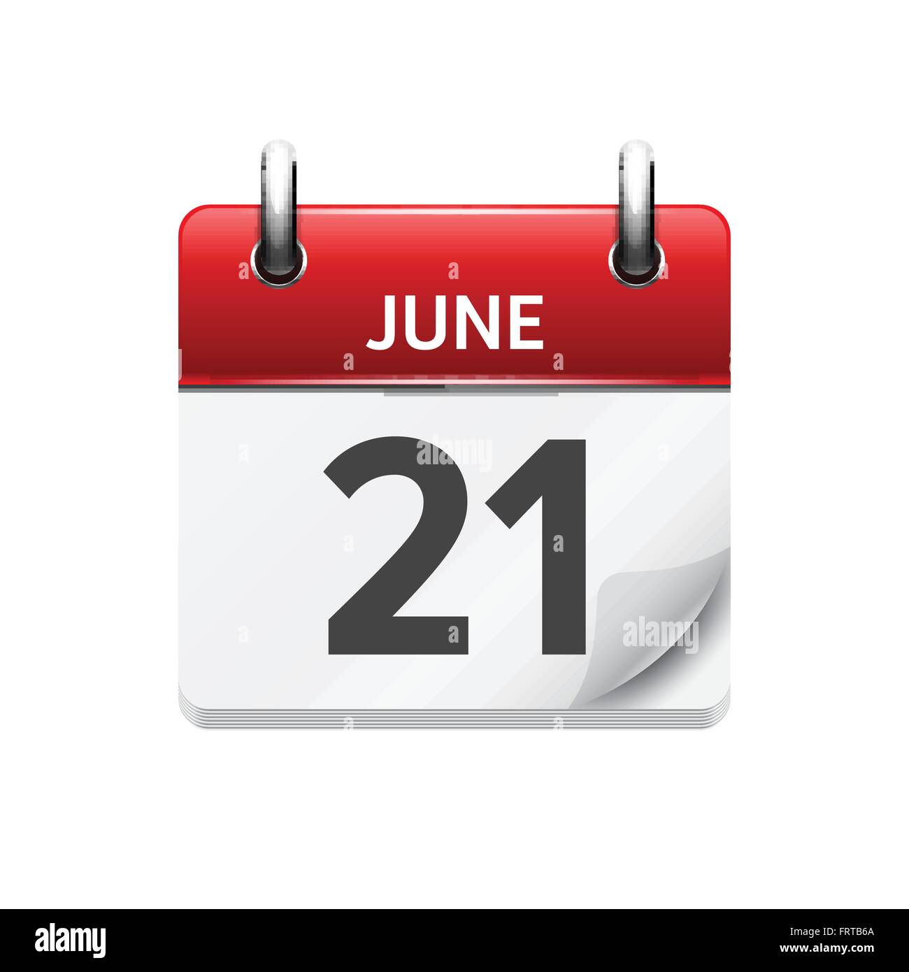 June 21 . Vector flat daily calendar icon. Date and time, day, month ... June 21 . Vector flat daily calendar icon. Date and time, day, month ...
