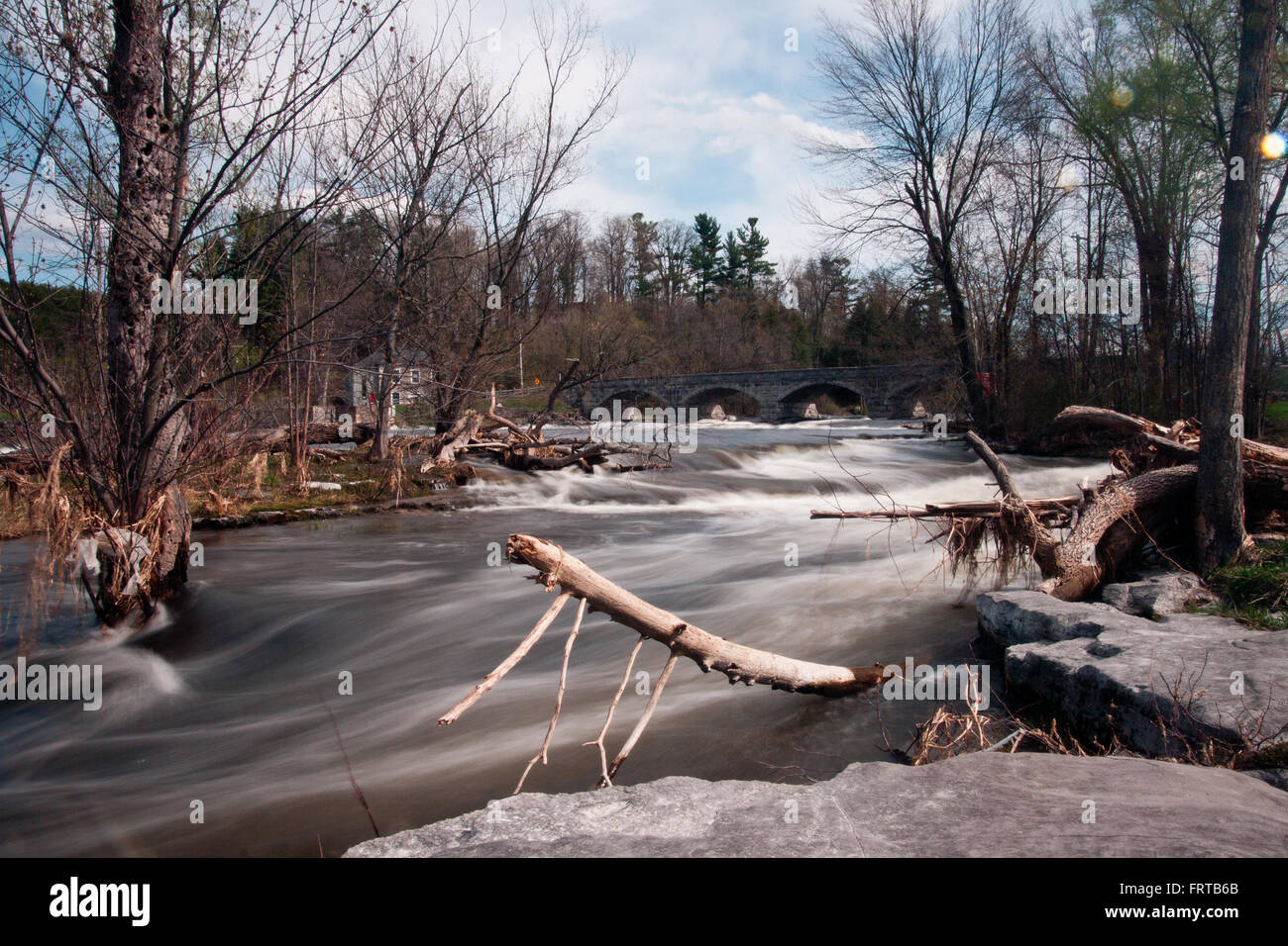 Mississippi River. Landmark Five-span bridge, Pakenham Ontario Stock ...