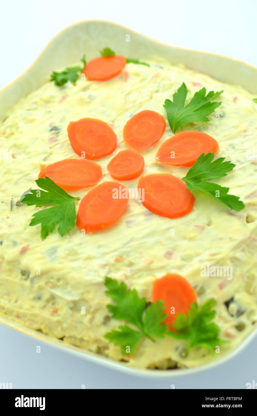 salad made of cooked vegetables in a bowl Stock Photo - Alamy