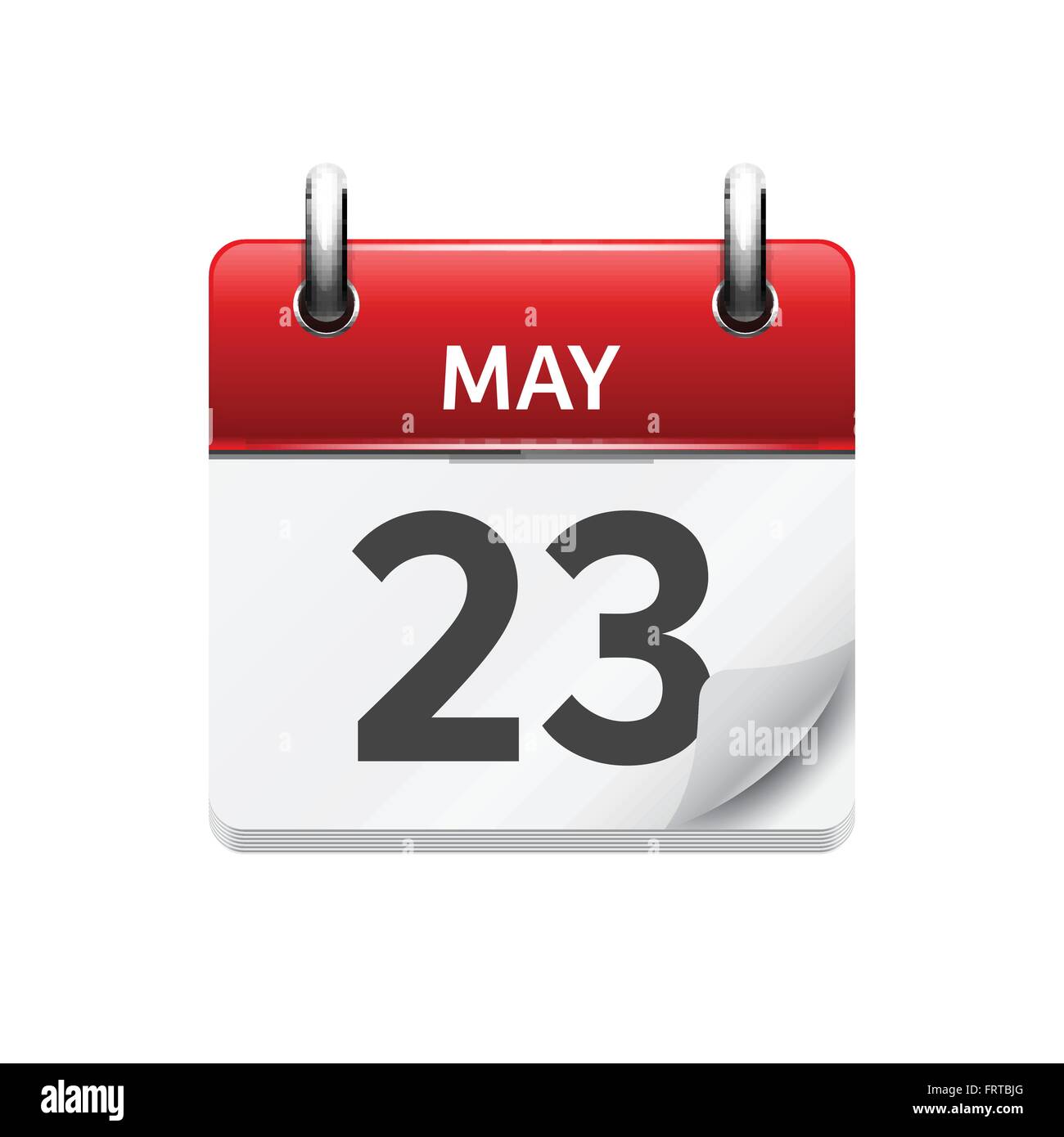 May 23 . Vector flat daily calendar icon. Date and time, day, month ... May 23 . Vector flat daily calendar icon. Date and time, day, month ...