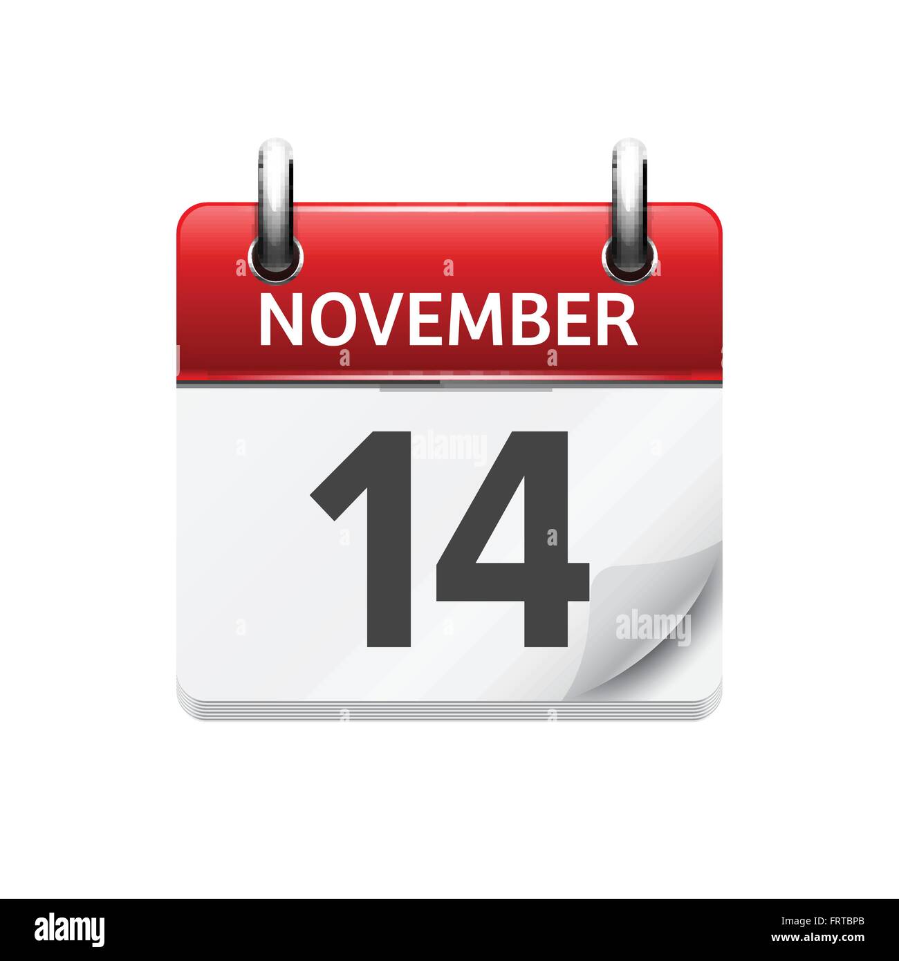 November 14. Vector flat daily calendar icon. Date and time, day, month ... November 14. Vector flat daily calendar icon. Date and time, day, month ...
