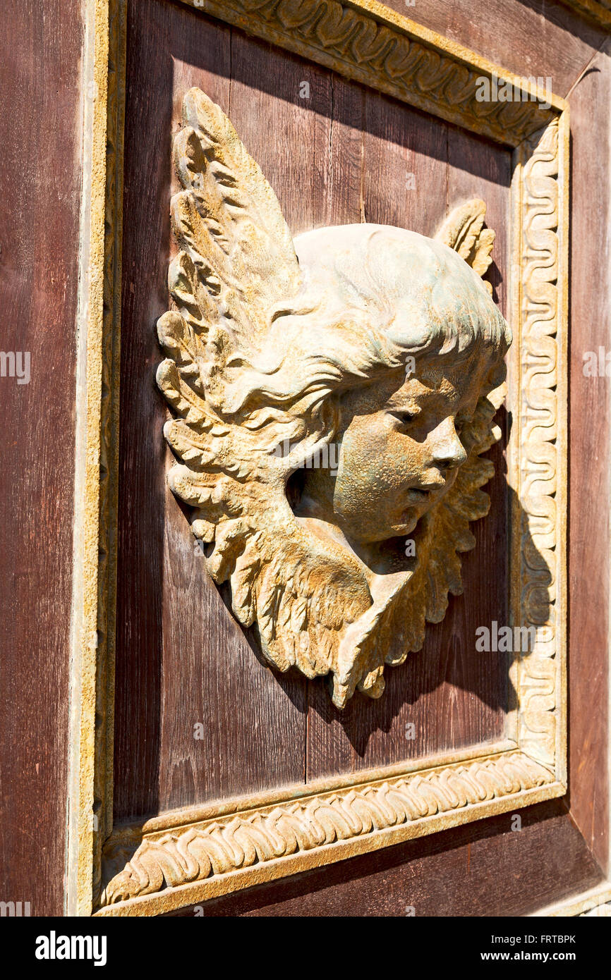 abstract angel texture of a brown antique wooden old door Stock Photo ...