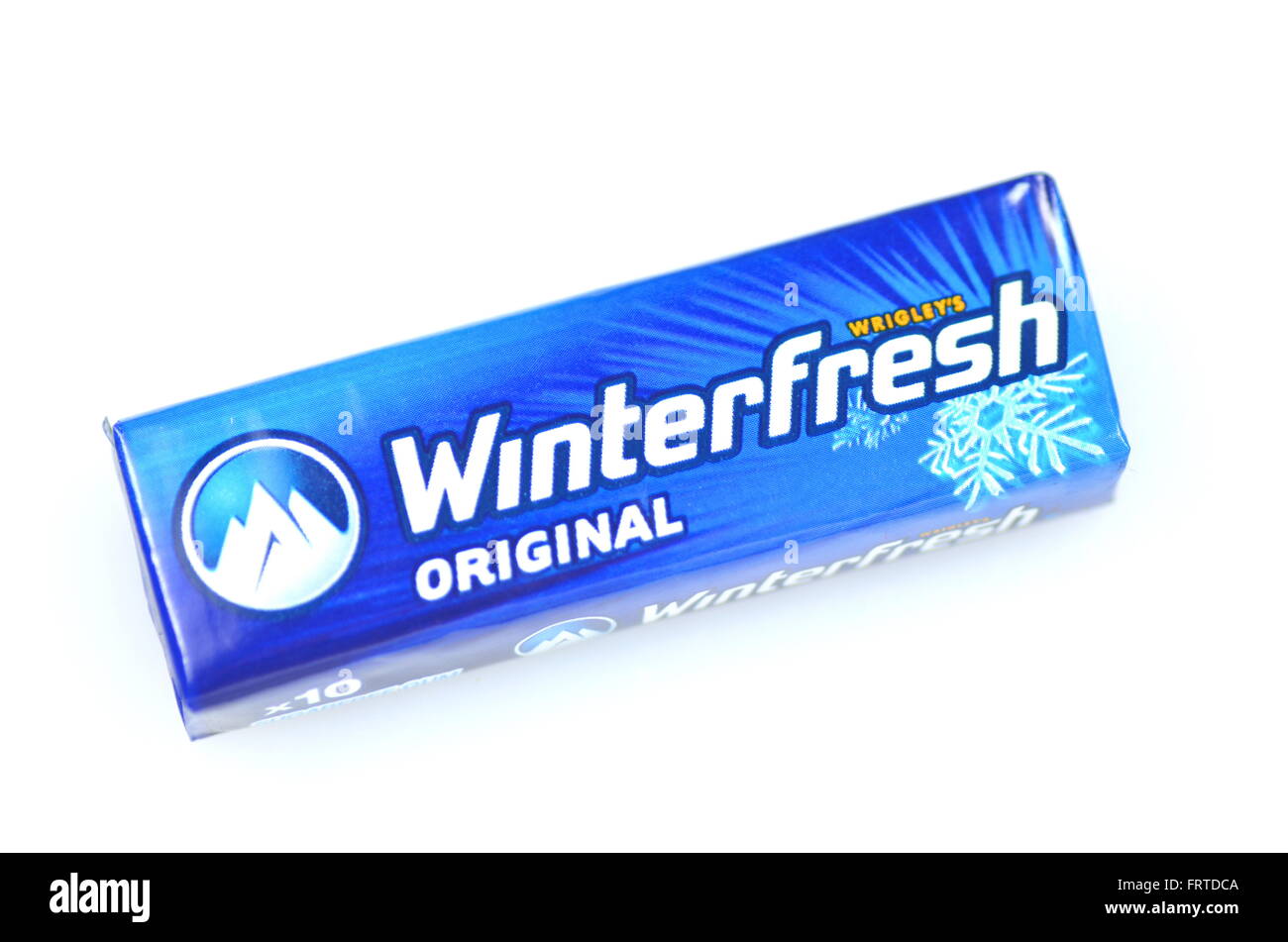 Winterfresh original chewing gum isolated on white background ...