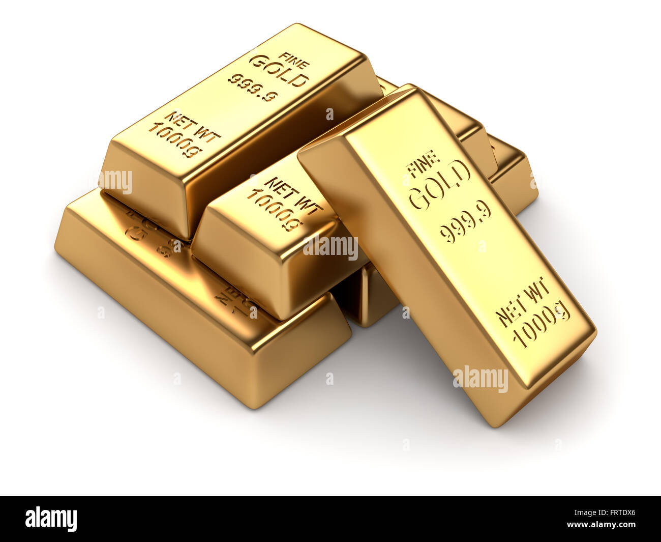Gold ingot 3d render hi-res stock photography and images - Alamy