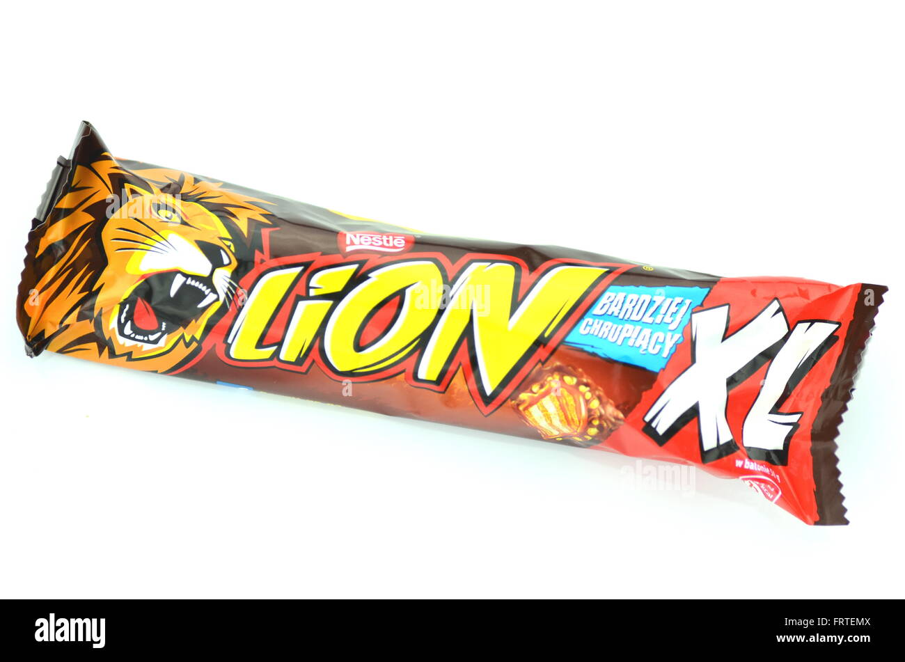 Lion chocolate bars isolated on white background Stock Photo - Alamy