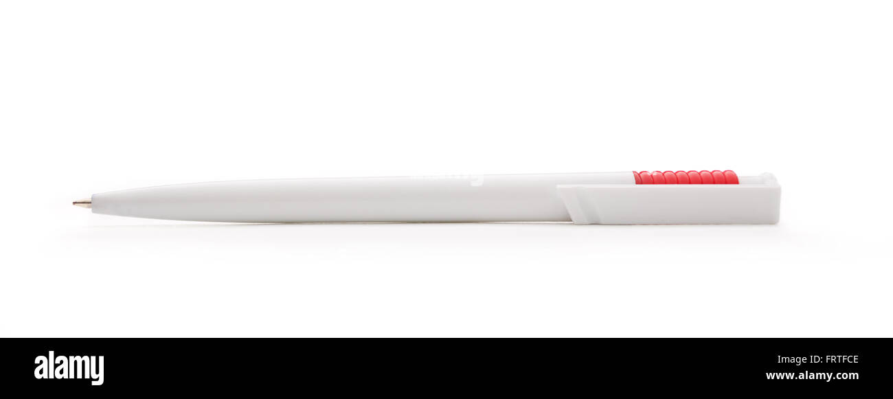 Pen in closeup isolated on white background Stock Photo - Alamy