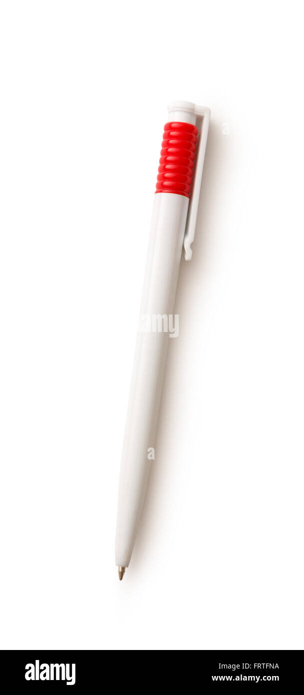 Pen in closeup isolated on white background Stock Photo - Alamy
