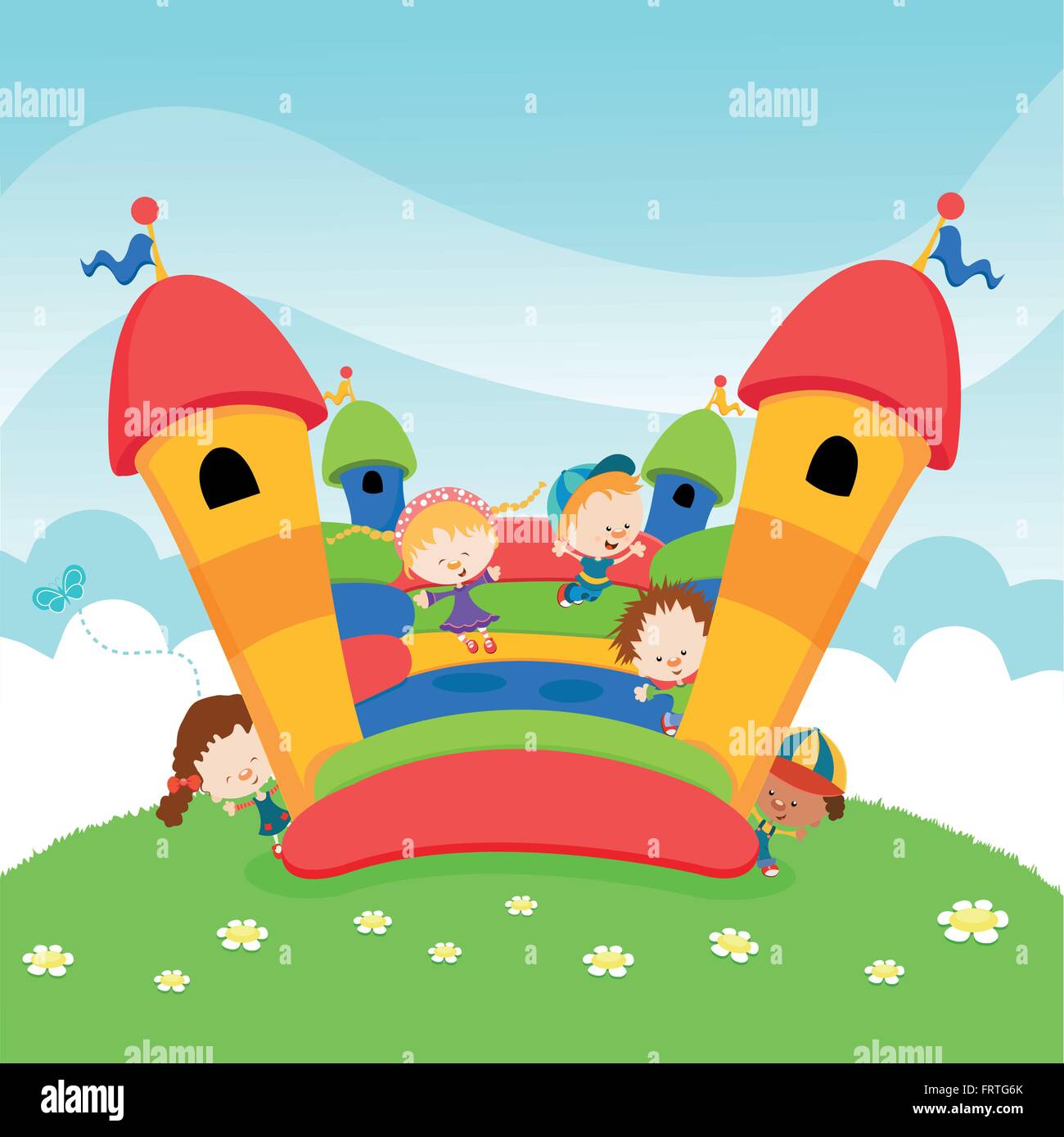 Jumping bouncy castle hi-res stock photography and images - Alamy