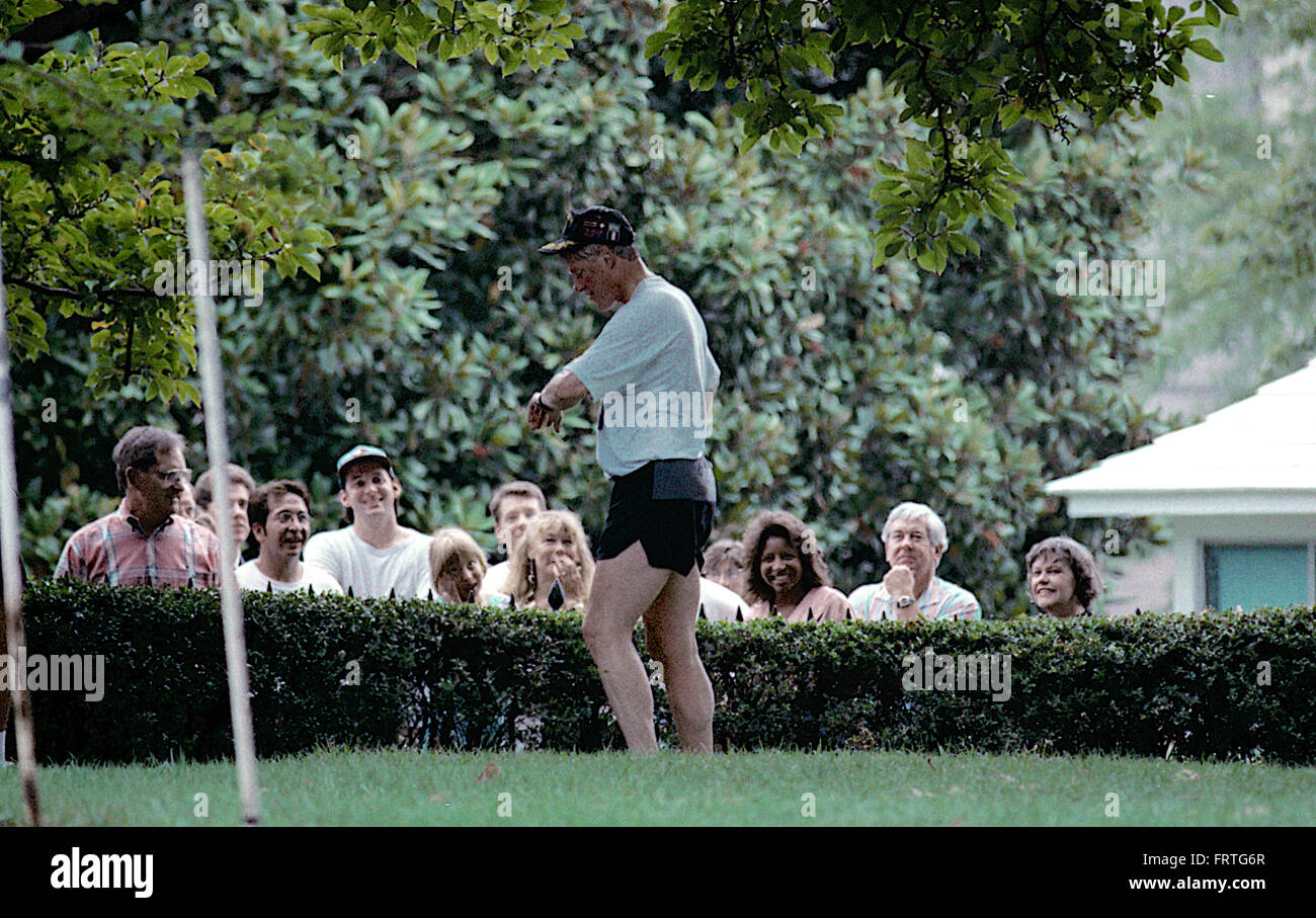Clinton running secret service hi-res stock photography and images - Alamy