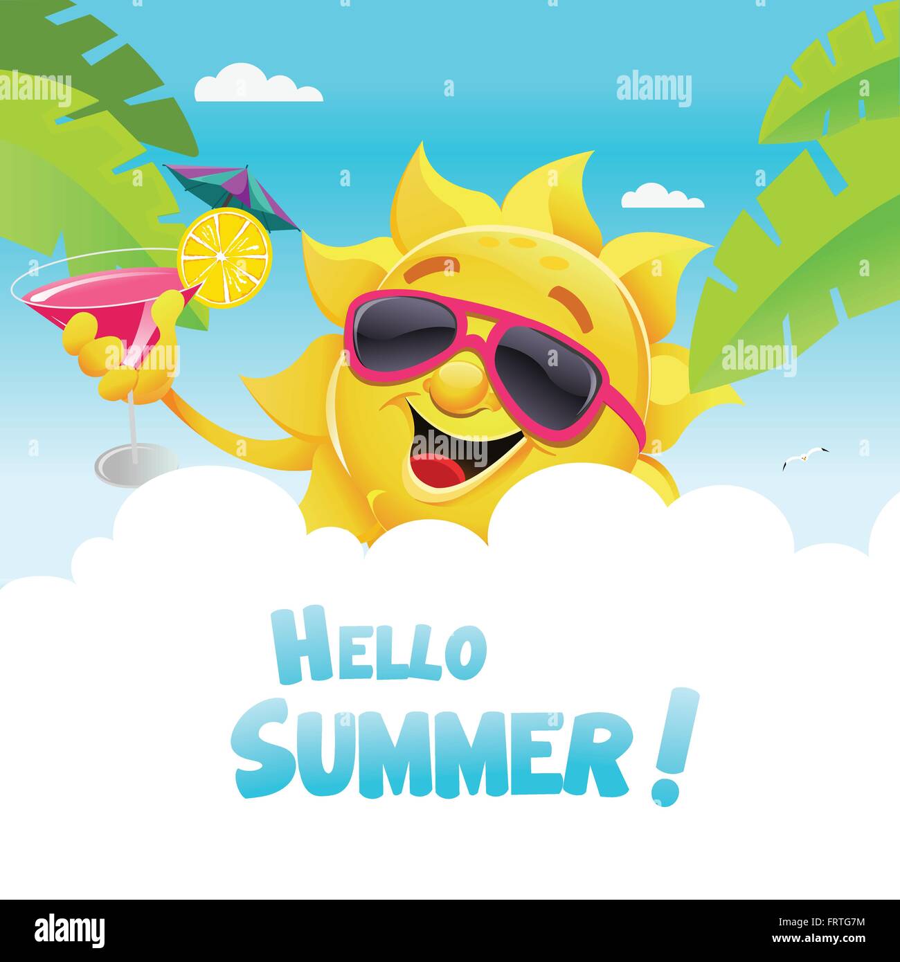 Happy summer character Stock Vector Images - Alamy