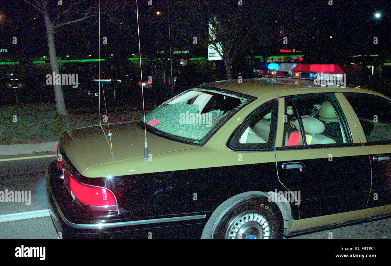College Park, Maryland, USA, 1st April, 2002 Maryland State police car ...
