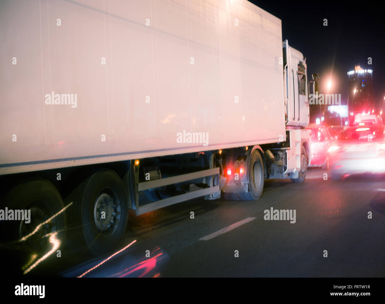 Delivery lorry with the caravan hi-res stock photography and images - Alamy