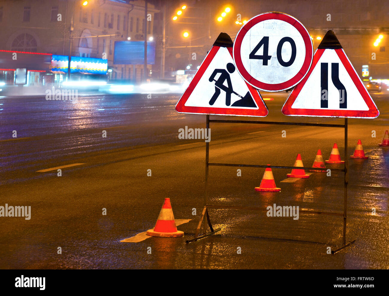 Road signs set hi-res stock photography and images - Alamy