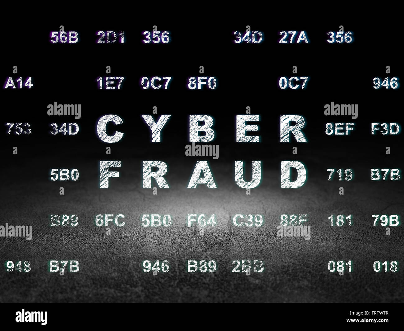 Protection concept: Cyber Fraud in grunge dark room Stock Photo - Alamy