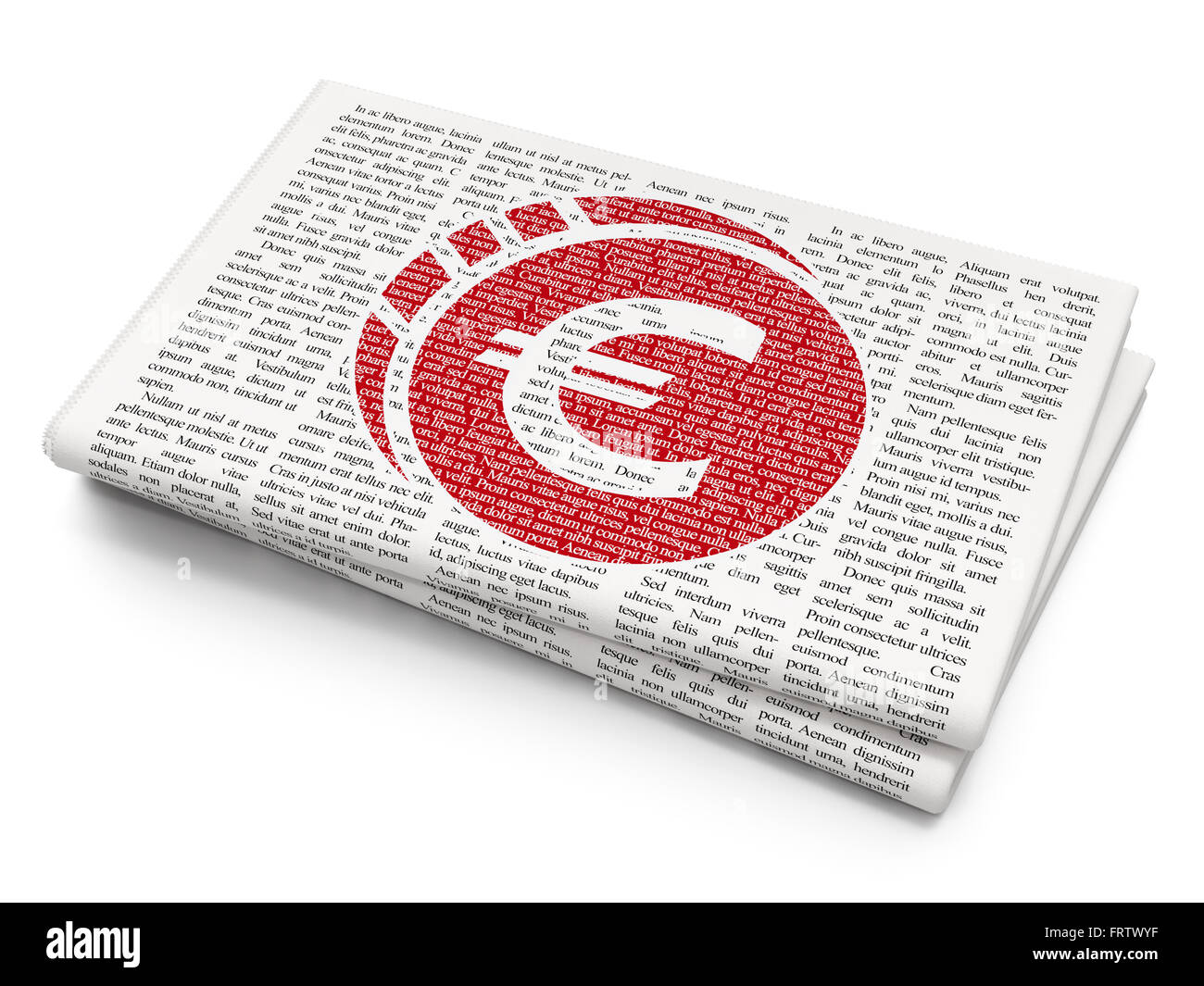 Banking concept: Euro Coin on Newspaper background Stock Photo - Alamy