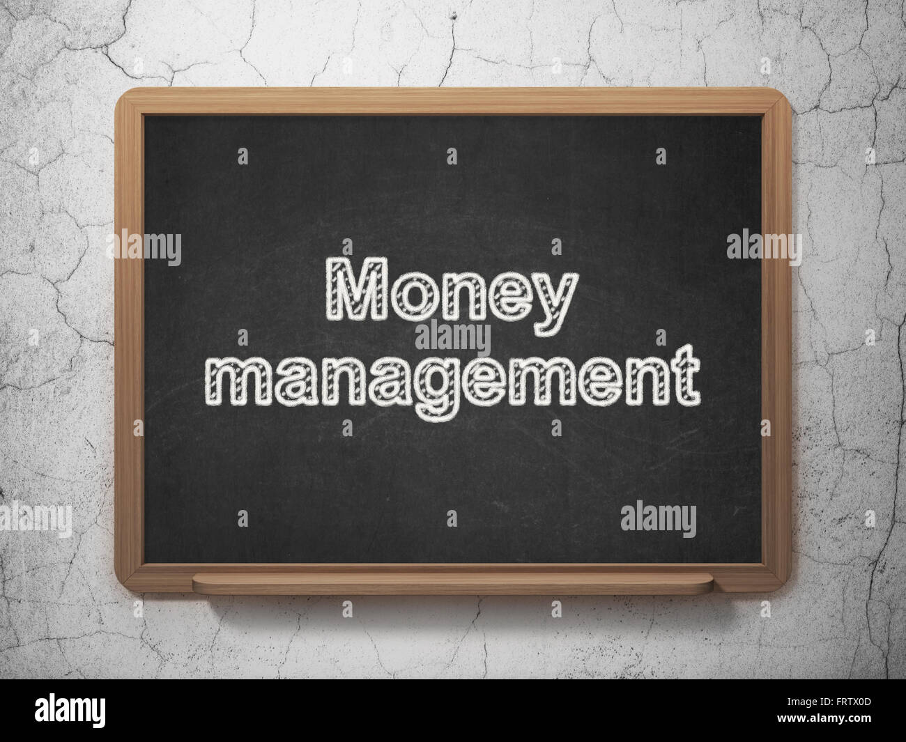 Banking concept: Money Management on chalkboard background Stock Photo ...