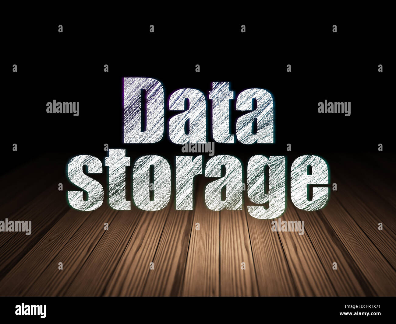 Information concept: Data Storage in grunge dark room Stock Photo - Alamy