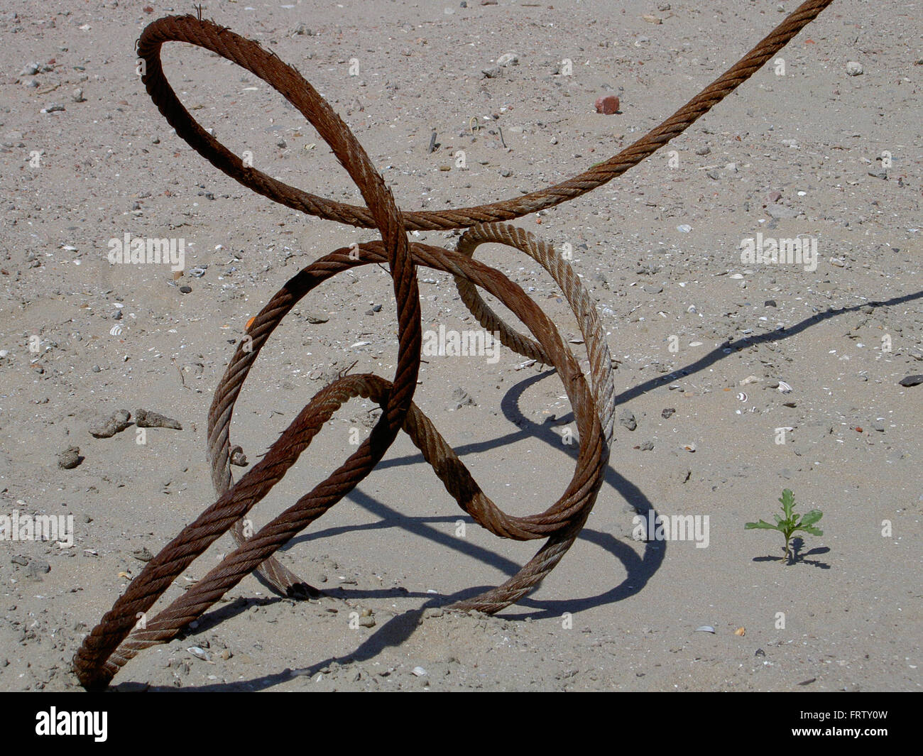 Curled rusty steel cable pic2 Stock Photo - Alamy