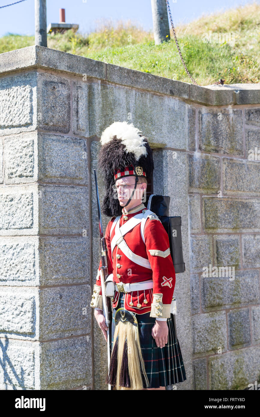 Traditional guard at Fort Halifax on Citadel Hill in Halifax, Nova ...