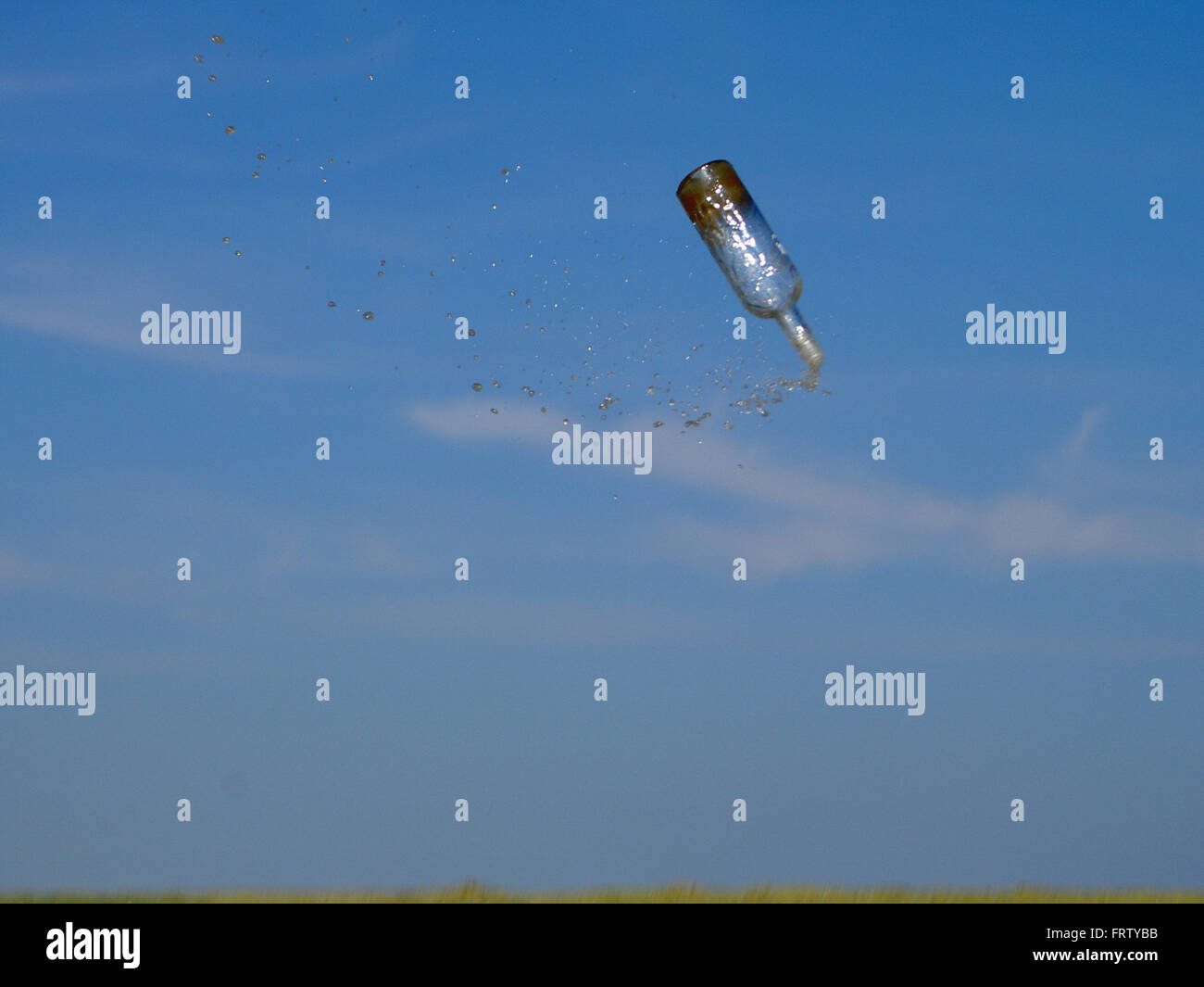 A distinctive aircraft or promotional item branded as 'Flying Bottle 4 ...