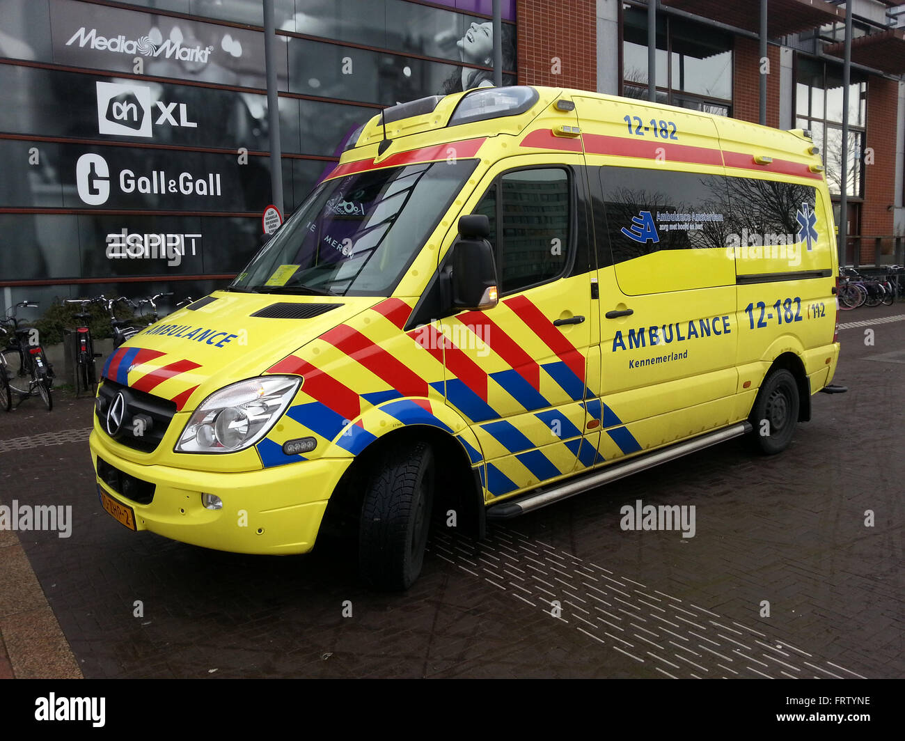 The Mercedes-Benz Ambulance Kennemerland unit 12-182 serves as an ...