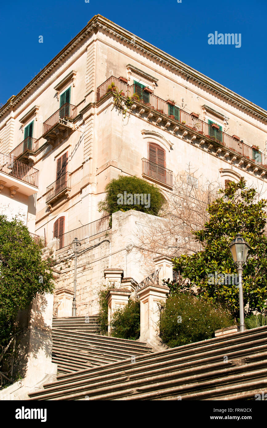 Italy, Sicily, Modica, House and stairway Stock Photo - Alamy