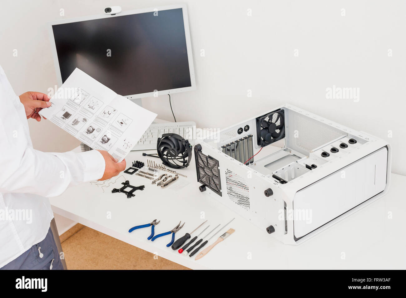 Assembling of a personal computer Stock Photo - Alamy