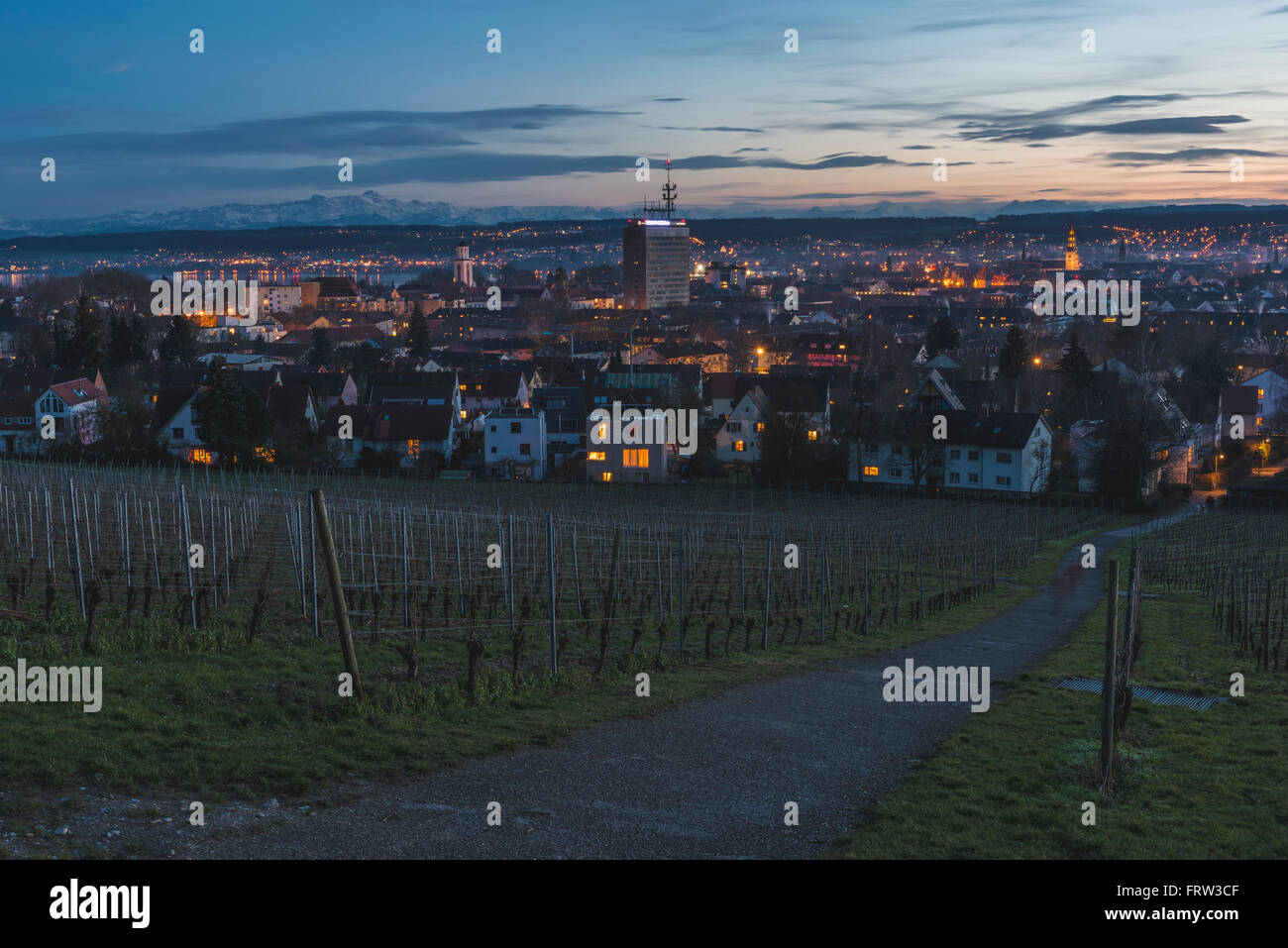 Germany, Constance, cityscape in the evening Stock Photo - Alamy