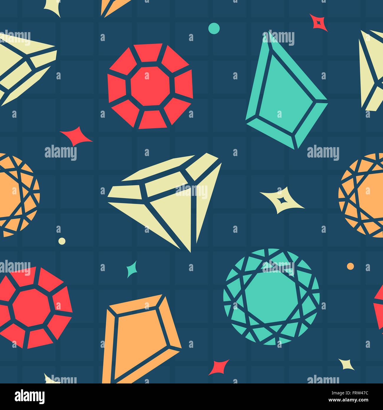 Vector Seamless Background Gems Stock Vector Image & Art - Alamy